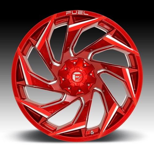 4/Fuel D754 Reaction Candy Red Milled 24x12 6x135 / 6x5.5 -44mm ...