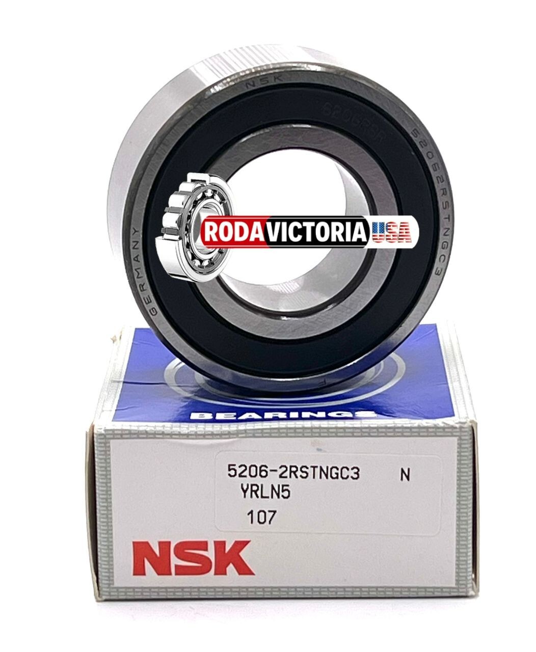NSK 5206 2RS Angular Contact Ball Bearing, Rubber Sealed 3206 2RS ...