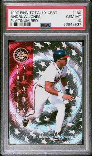 1997 Pinnacle Totally Certified Platinum Red Andrew Jones #150 PSA 10 ...