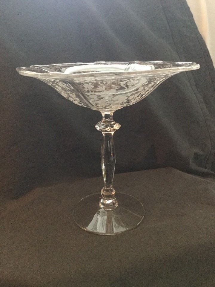 Cambridge Glass Tall 7" DIANE Compote Elegant Depression Glass | eBay