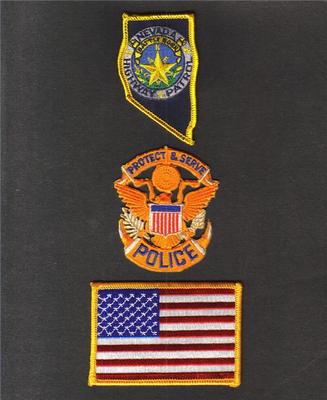 NEVADA POLICE Highway PATROL USA FLAG Sew On Iron On NOVELTY PATCH SET ...