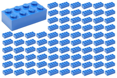 ☀️100 NEW LEGO 2x4 BLUE Bricks (ID 3001) BULK Parts star wars city Sky ...