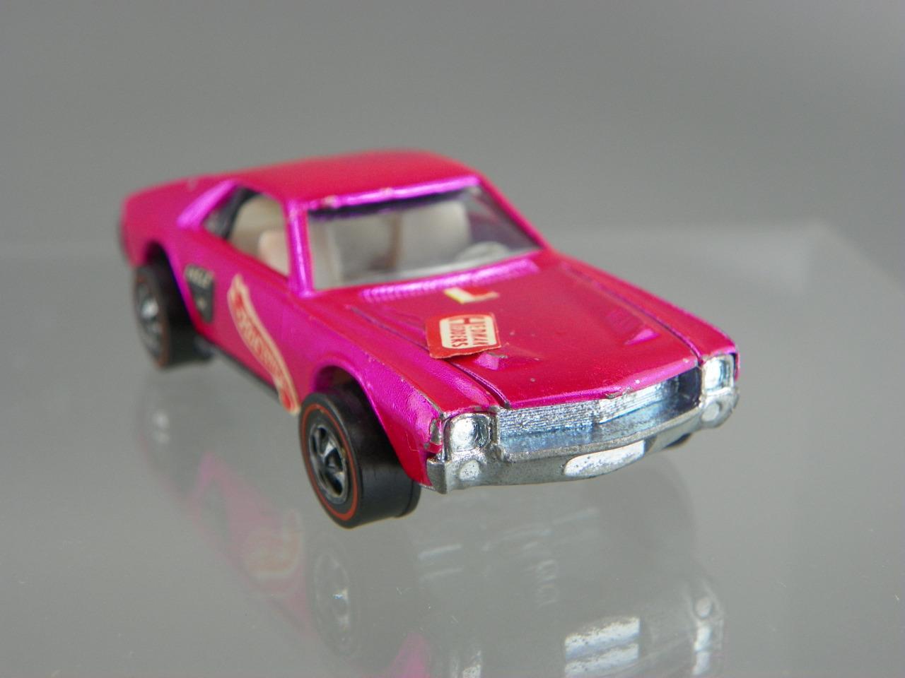 Vintage 1968 Hot Wheels Diecast 1/64 Redline Custom AMX Hot Pink VG-NM ...