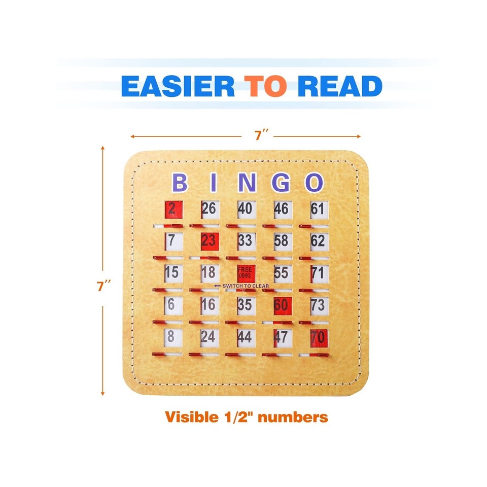 GSE 5Ply Stitched Shutter Bingo Cards, Finger-Tip Shutter Slide Bingo ...