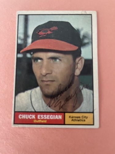 1961 Topps #384 Kansas City Athletics Chuck Essegian Autograph. | eBay