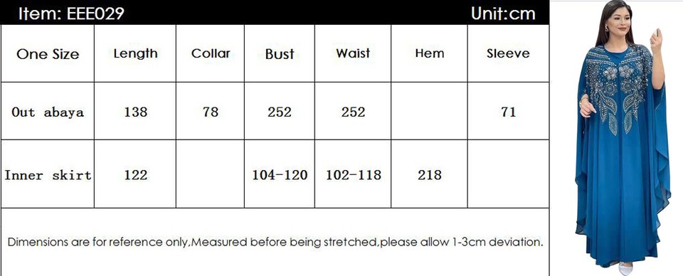 African Oversize Abaya Muslim Women Robe Maxi Dress Loose Robe Gown ...