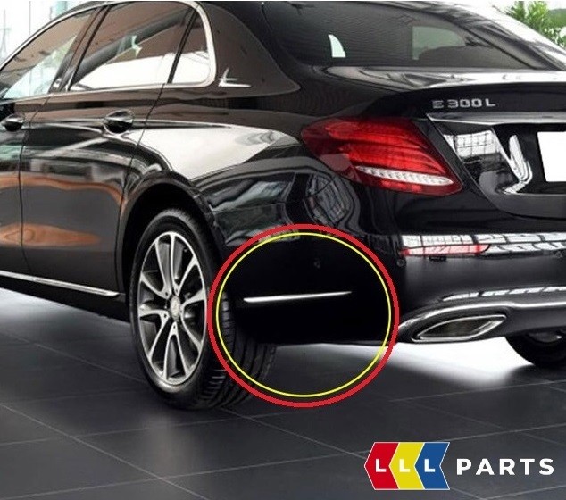 NEW GENUINE MERCEDES BENZ MB E CLASS W213 REAR BUMPER SIDE CHROME TRIM ...