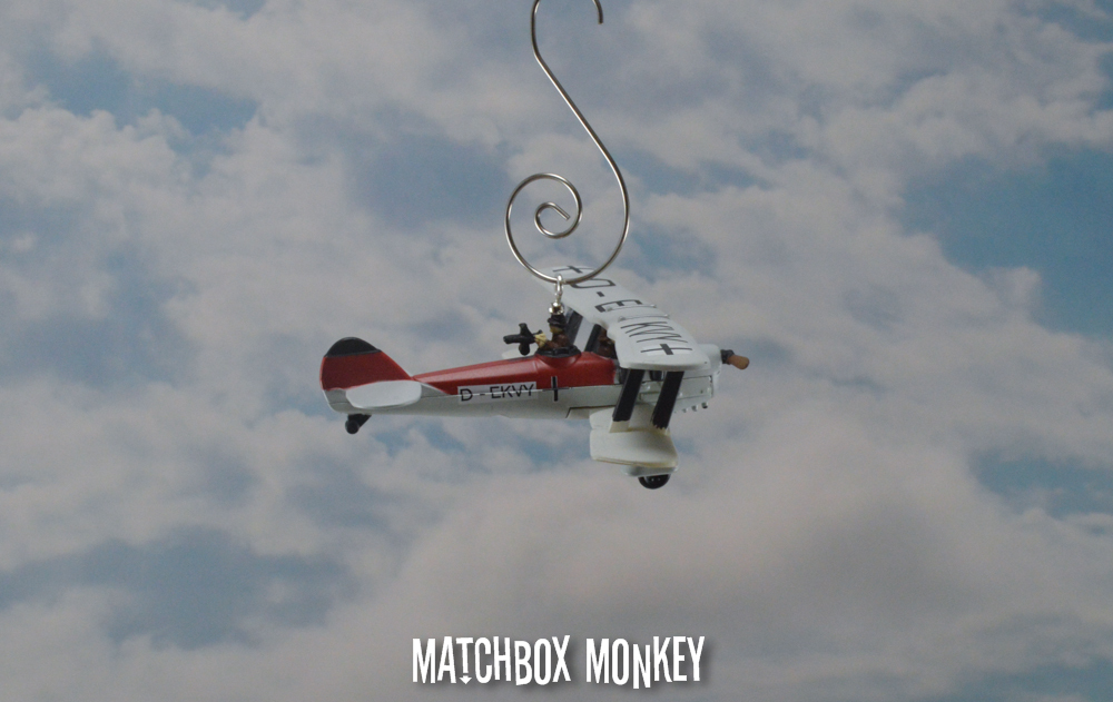 Indiana Jones Harrison Ford WWI German Biplane Christmas Ornament Last ...