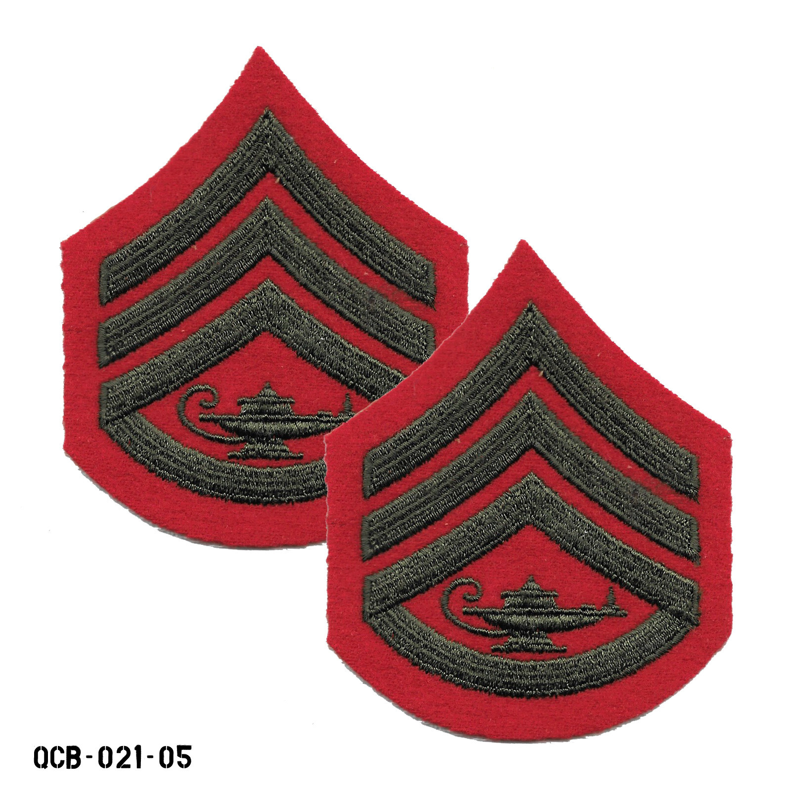 PAIR USMC Marine Corps ROTC Staff Sergeant Chevron Patches ~ Small ...