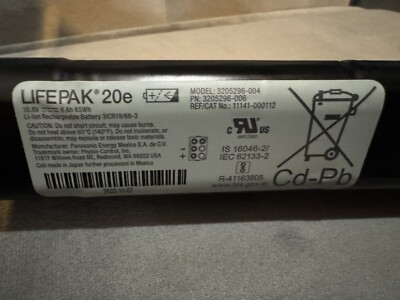 Medtronic Lifepak 20 LP20e Battery 3205296-004 compatible | eBay