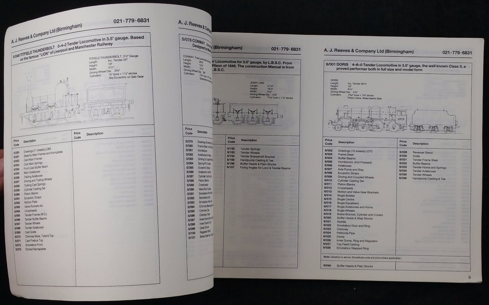 Vintage Reeves Model Engineers Catalogue 22nd Edition 1989, Illustrated ...