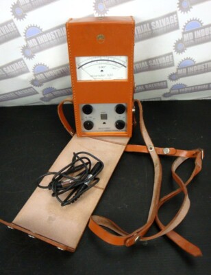 Biddle ELCOMETER PN# 151F Coating Thickness Gauge Meter WITH LEATHER ...