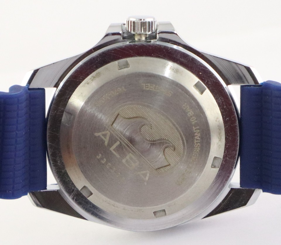 ALBA Diver Automatic Men Rotating Bezel Blue Dial Wristwatch Blue ...