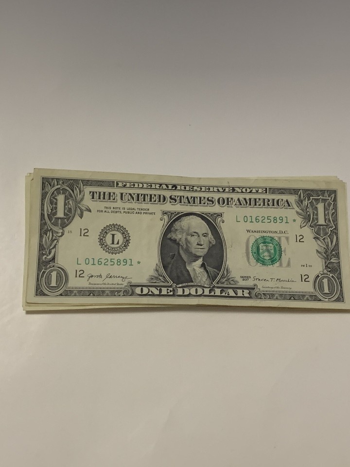 STAR NOTE ERROR REPLACEMENT ONE DOLLAR BILL BLOCK 12 SAN FRANCISCO ...