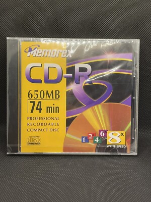 Brand New- Memorex CD-R 650MB 74min Professional Recordable Compact ...