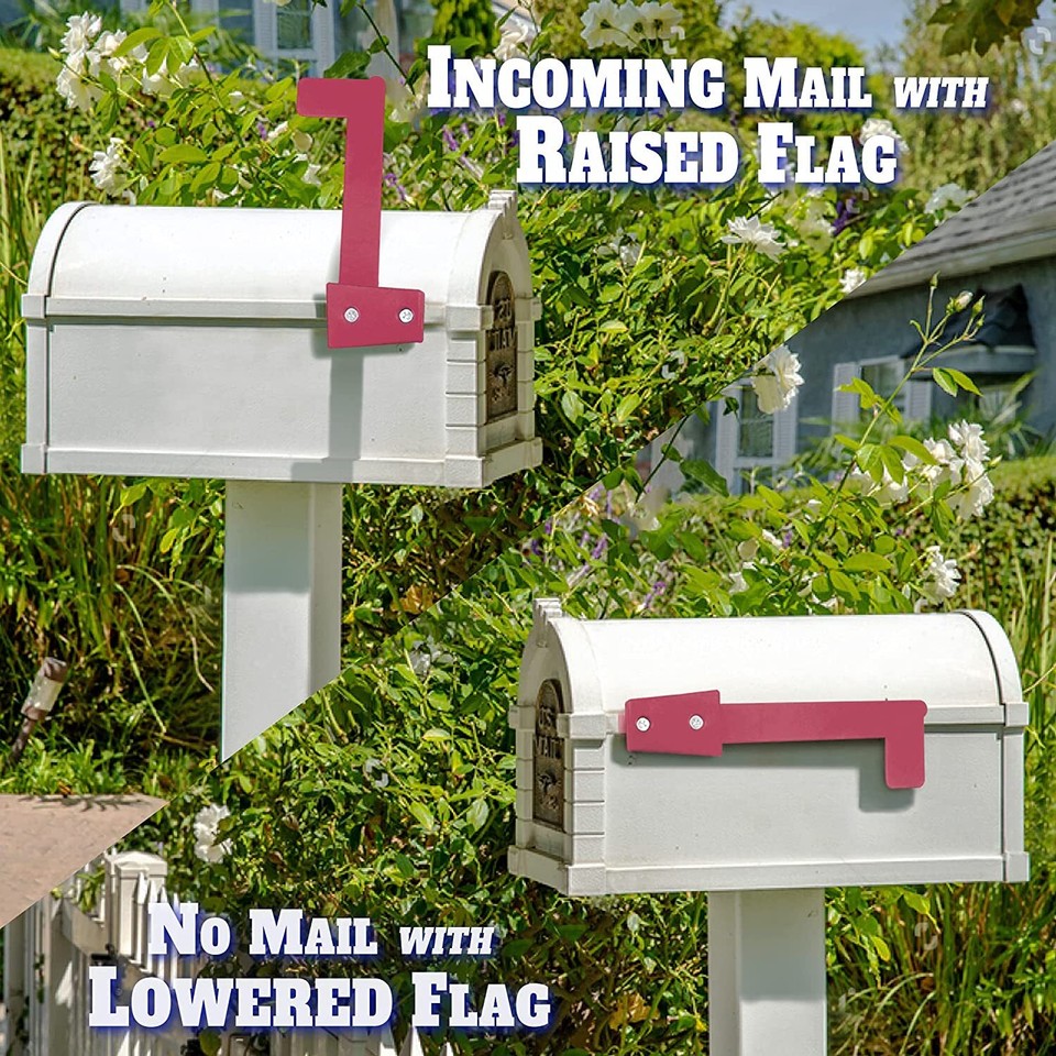 Universal Outgoing Mailbox Flag - Postal Carrier Raised Signal Flags ...