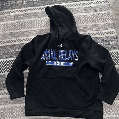 UNDER ARMOUR Drake Relays Crewneck Sweatshirt Hoodie fleece lined large ...