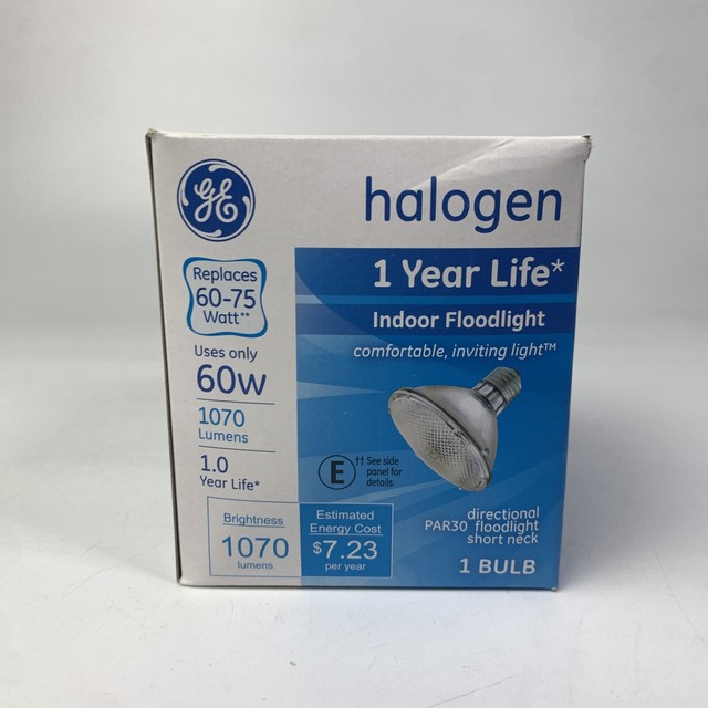 GE Lighting 22883 Indoor Par30 Halogen Floodlight Bulb 60w 1070 Lumens ...