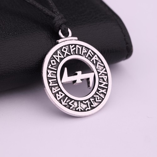 Pagan Viking Protection Symbol Elder Futhark Runes Pendant Necklace | eBay