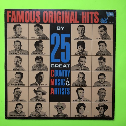 Famous Original Hits by 25 Great Country Music Artists Vinyl LP Record ...