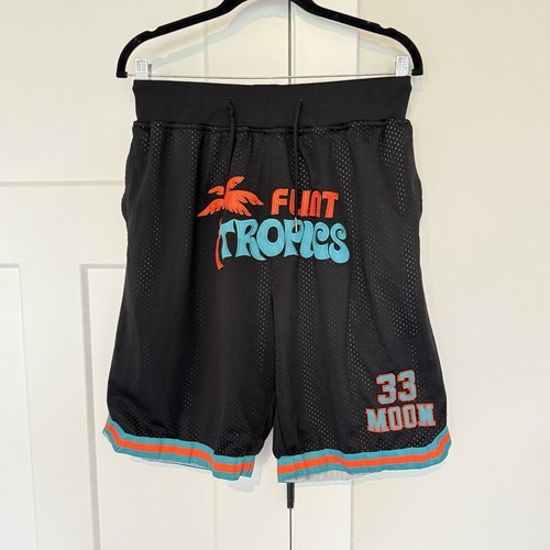Just Don Flint Tropics 33 Jackie Moon Semi Pro Basketball Black Logo ...