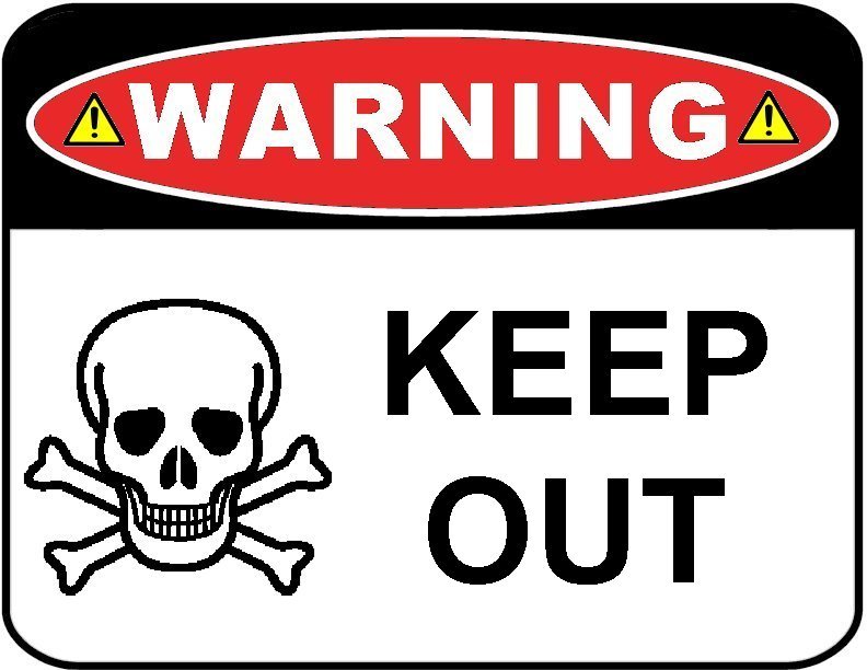 WARNING Keep Out 9" x 11.5" Laminated Sign | eBay