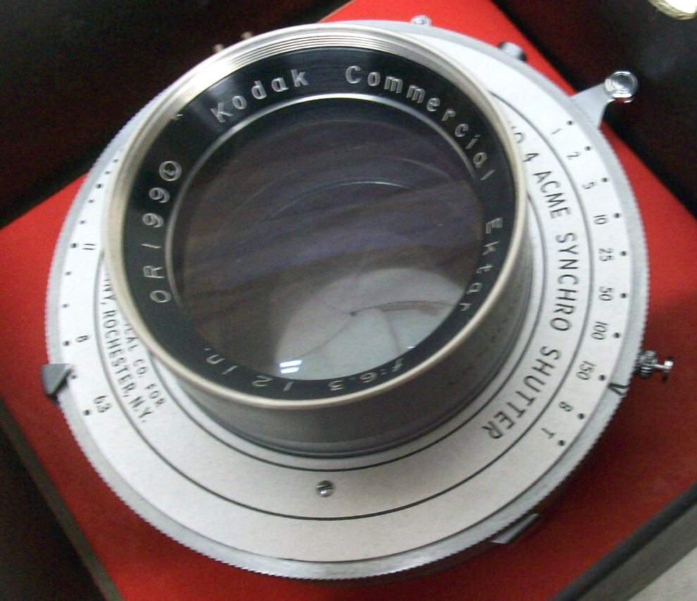 Vintage Kodak Commercial Ektar Lens, 12-Inch, f/6.3, Lumenized, Synchro ...