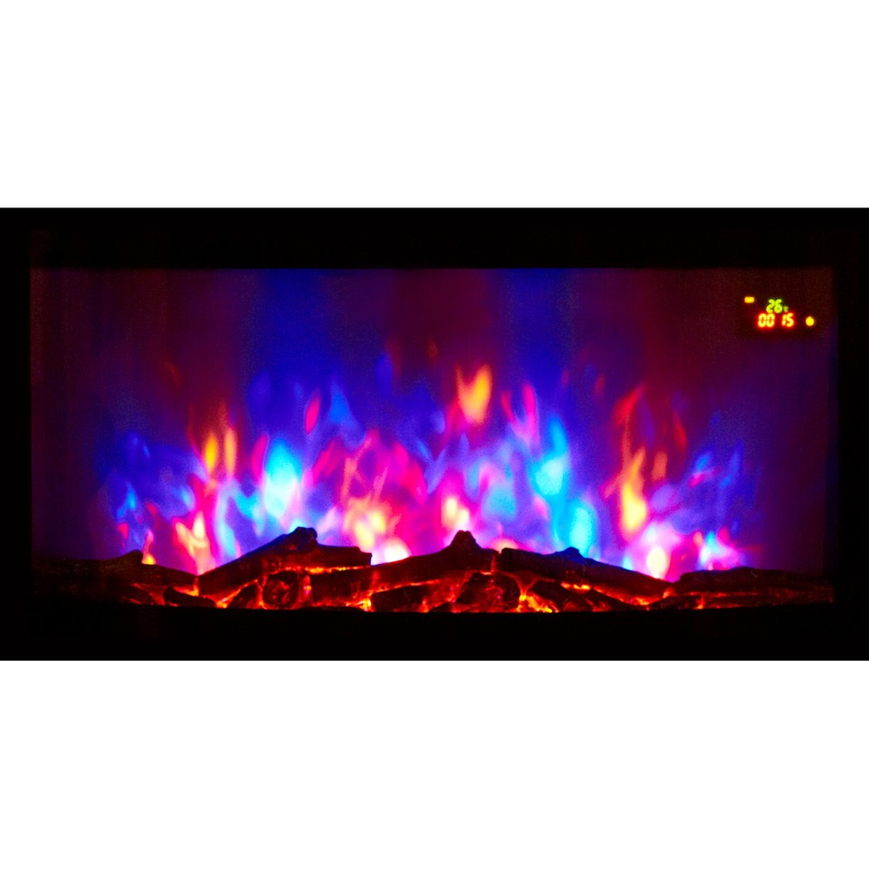 2026 TRUFLAME™ LED COLOUR FLAME EFFECT LOG CURVED WALL MOUNTED ELECTRIC ...