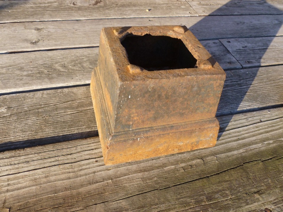 Authentic URN Victorian Cast Iron Planter & Plinth Jardiniere Garden ...