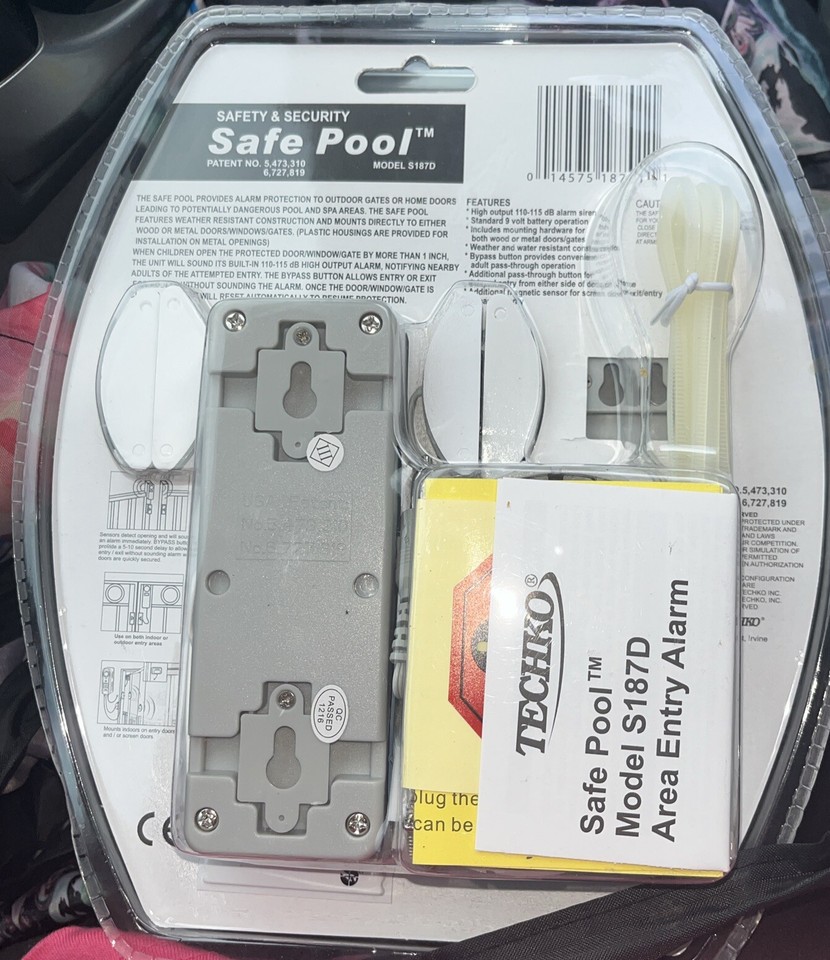 NEW Techko Model S187D Safe Pool Magnetic Sensor Entry Alarm Detector ...