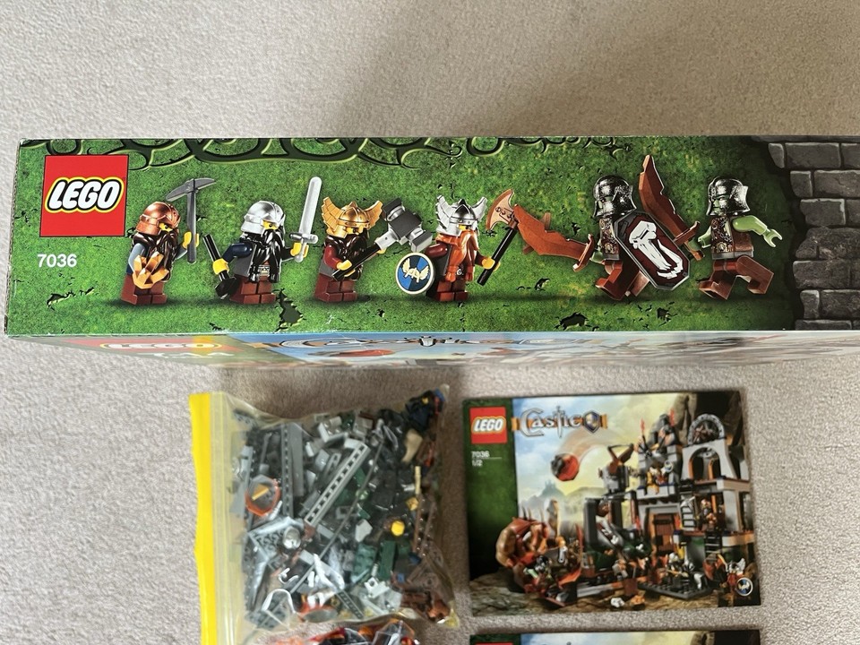LEGO Castle Set 7036 Dwarves Mine Troll Minifigures Complete Boxed ...