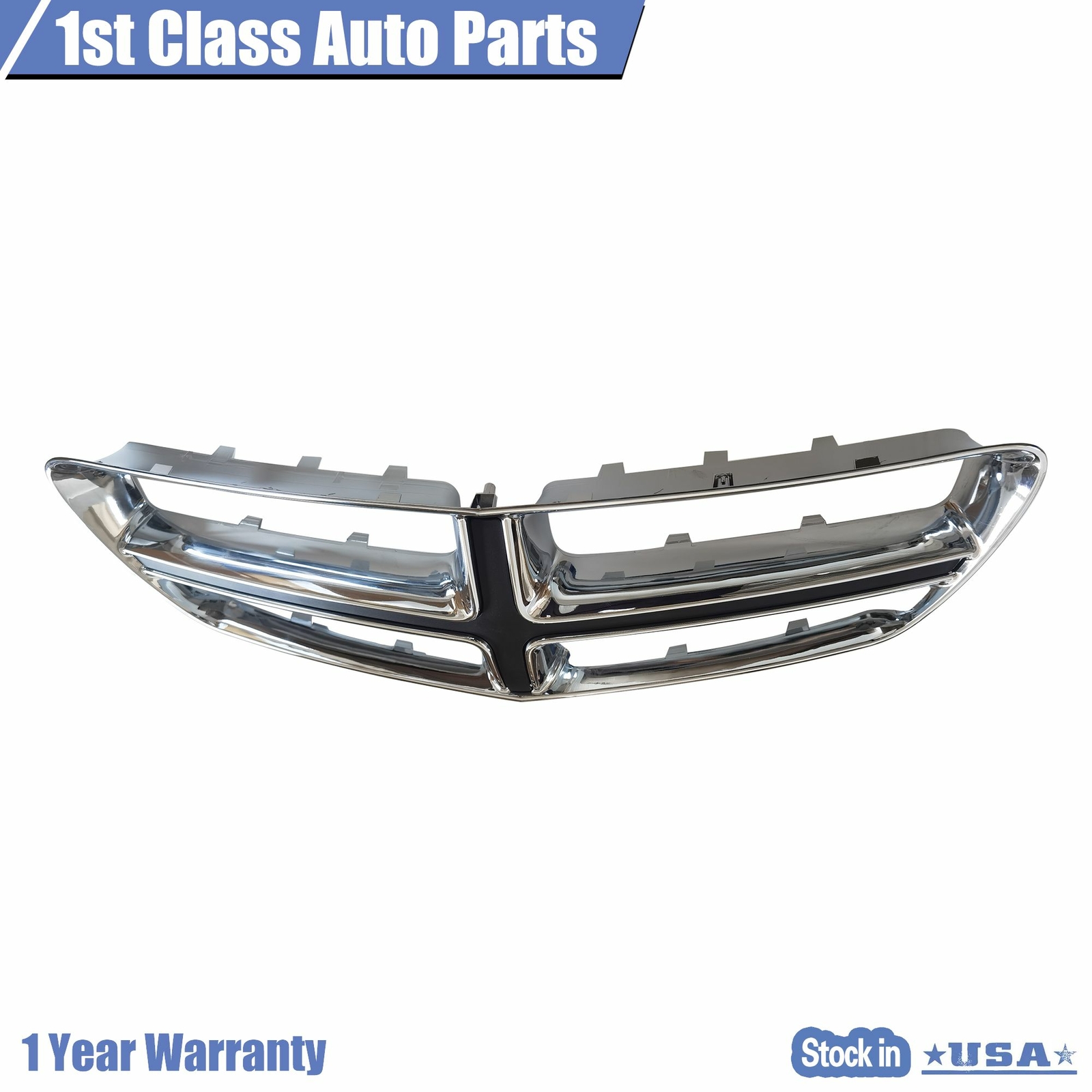 Front Grille Chrome & Black For 2011 2012 2013 2014 Dodge Charger ...