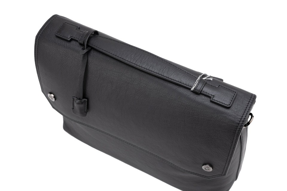 $780 Testoni Bologna Briefcase PC Case Luxury Black Easy Calf ...