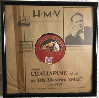 Old original shellac record in FRAME DA993 HMV | eBay.de