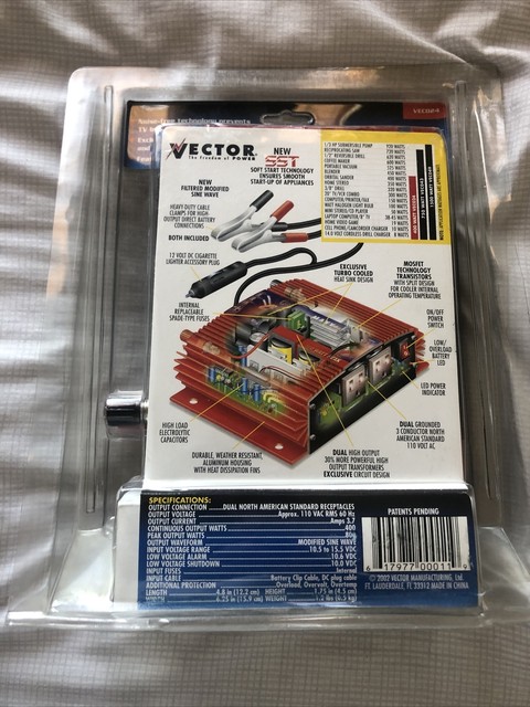 Vector VECO24 800 Maxx SST 400 Watt DC to AC Power Inverter for sale ...