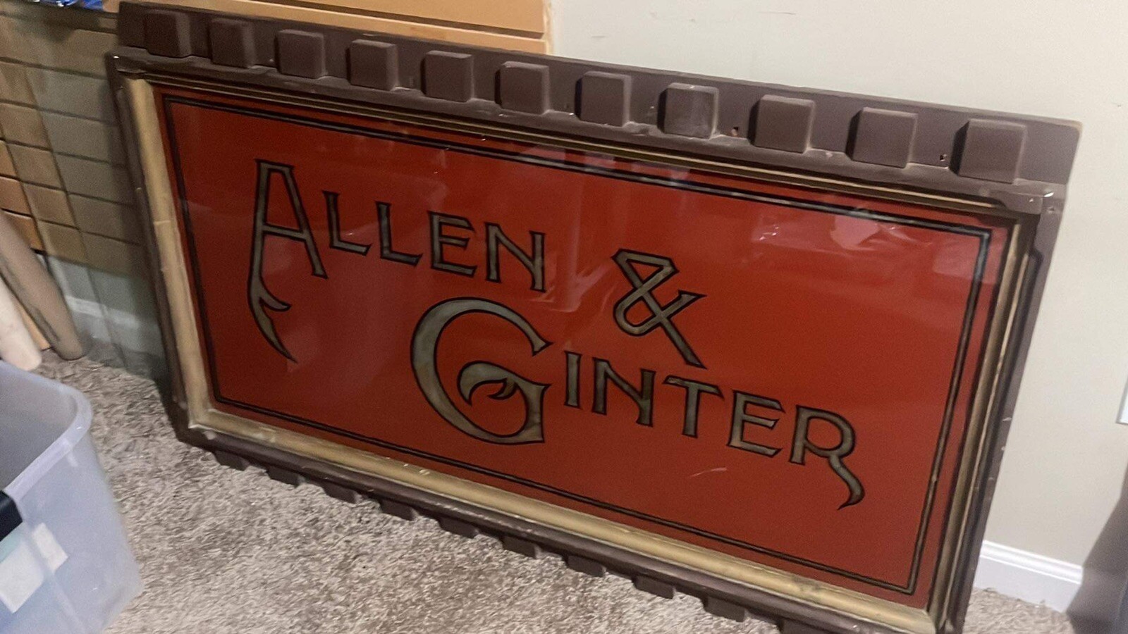 Allen & Ginter Reverse Painted Glass Sign Circa 1890 King Kelly Deacon ...