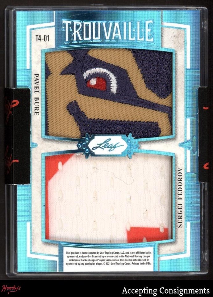 2021 Leaf Superlative Trouvaille Teal Mario Lemieux, Joe Sakic JERSEY ...