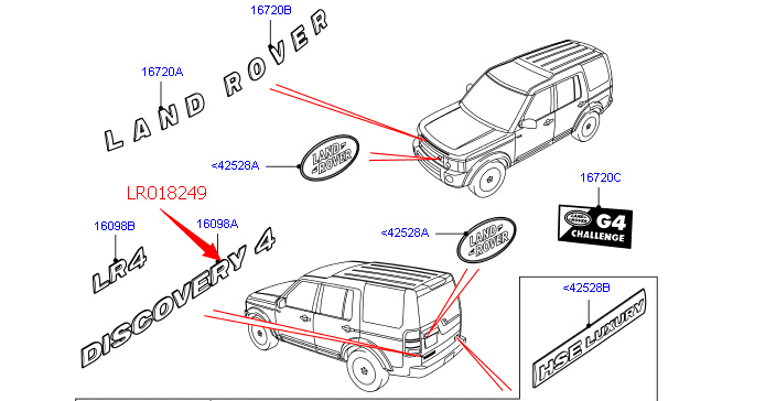 New Rear Name Plate Decal Badge for Land Rover LR4 LR018249 | eBay