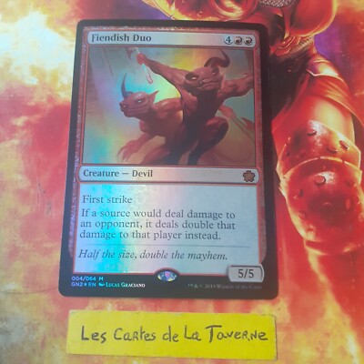 Carte Magic : Fiendish Duo Foil- Vo anglais/mythic game night 2019 ...