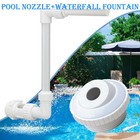 Swimming Pool Waterfall Fountain In-ground Pool with Jet Return Fitting ...