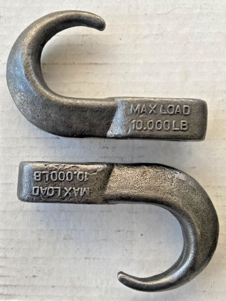 2 pieces Drop Forged Tow Hook Hooks 10,000 Pound Duty 2 holes for 3/8 ...