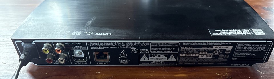 Sony Blu-Ray Disc DVD Player Model BDP-S185 Tested Works! 27242836457| eBay