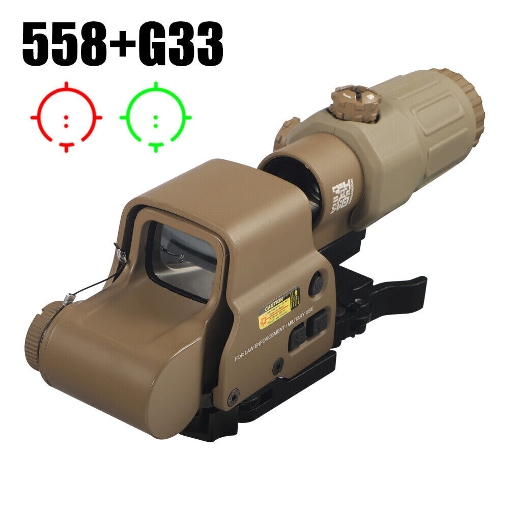 558+G33 Magnifier Qd Side copy Sight HHS holographic Red Green Dot ...