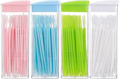 200Pcs Plastic Toothpicks Double-Ended Toothpicks Brush Teeth Sticks ...