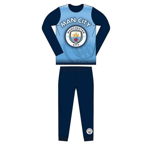 Boys Kids Manchester City Football Pyjamas PJs Nightwear 2 to 12 Years ...
