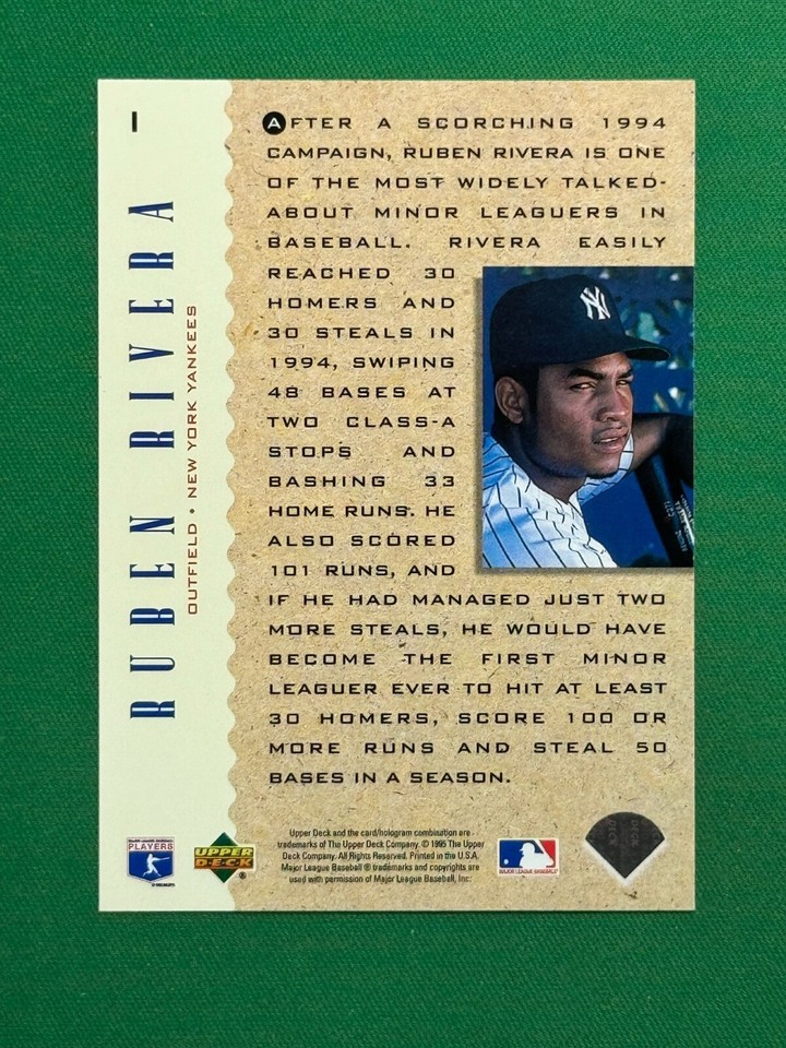 1995 Upper Deck Series 1 Baseball #1 Ruben Rivera Top Prospects | eBay