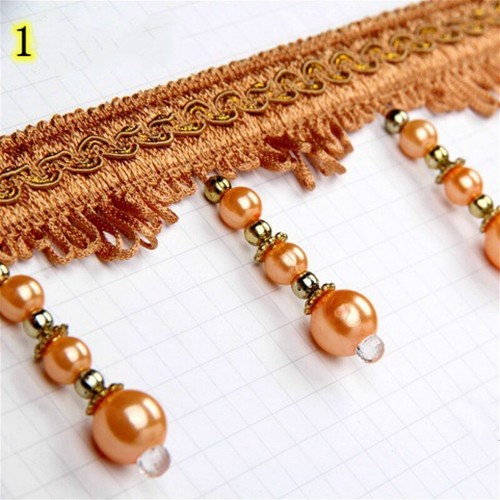 11 Yards X 80mm Beaded Trims for Curtains Blind Bead Fringe Edge ...