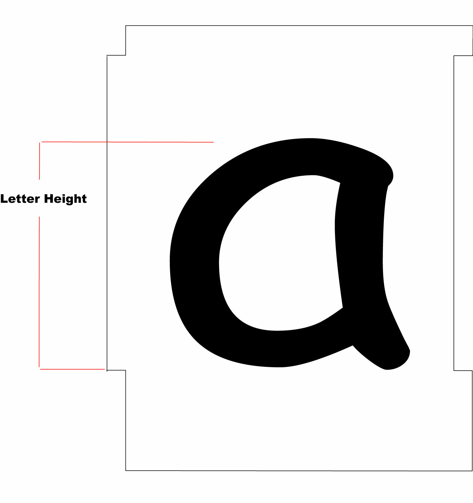 Alphabet Letter Stencil Set LOWERCASE a-z COMIC SANS Font Sizes 15mm ...