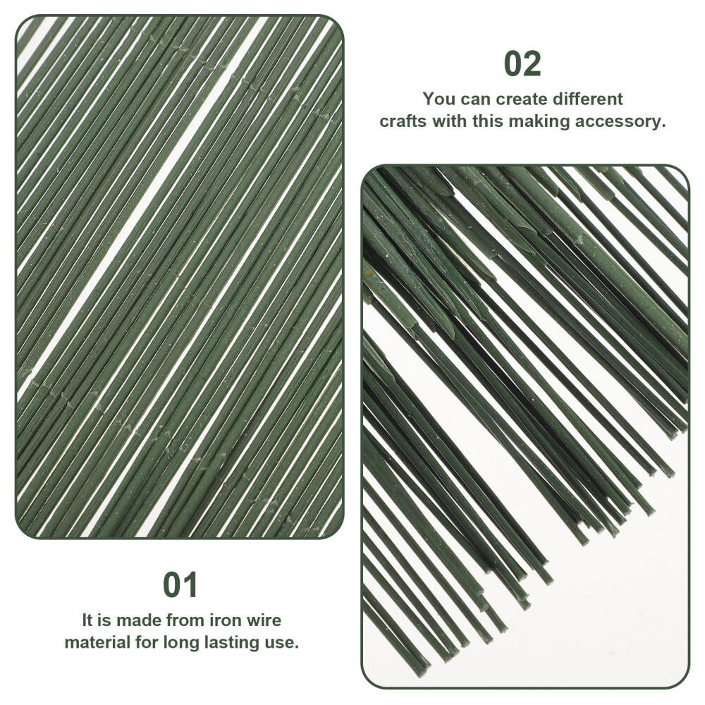 50 Pcs Artificial Plants Flower Stem Wire Fake Pole Stems Floral Paper ...