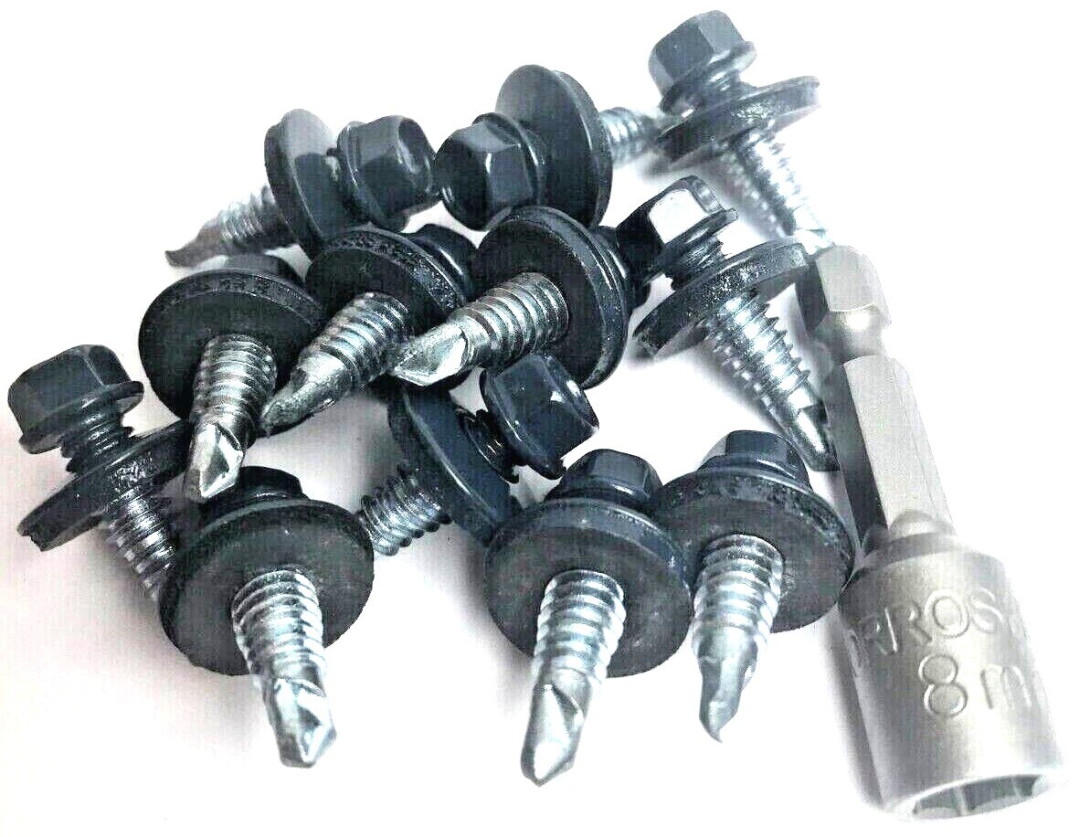 22MM STITCHER TEK SCREWS - ROOF BOLTS FIX ROOFING SHEET METAL TOGETHER ...
